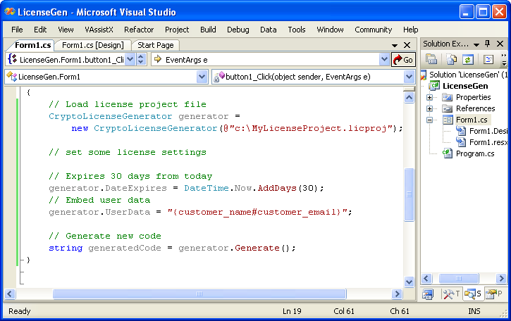 CryptoLicensing Screenshots